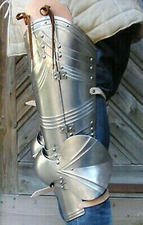 18 GA Gothic Steel Plates Armour Thigh Protection Medieval Late Gothic ...