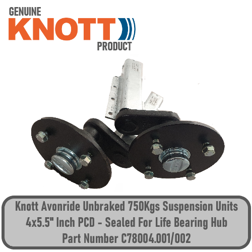 Knott Trailer 750kg Suspension Units Sealed for Life Bearings 4x5.5 ...