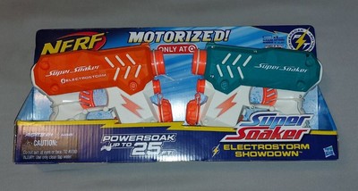 NERF Super Soaker ELECTROSTORM SHOWDOWN Motorized Water Pistol Set NEW ...