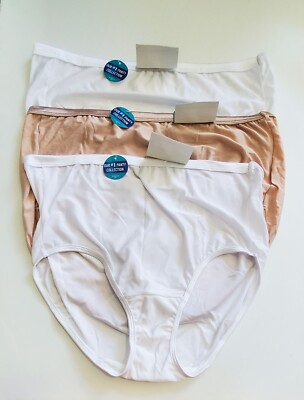 3 Vanity Fair Illumination Plus Size Brief Panty Multi 13811 Sz 9/2X ...