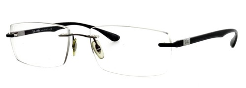 RAY-BAN Liteforce RB8724 1000 56mm Black Rimless Eyeglasses Frames ...