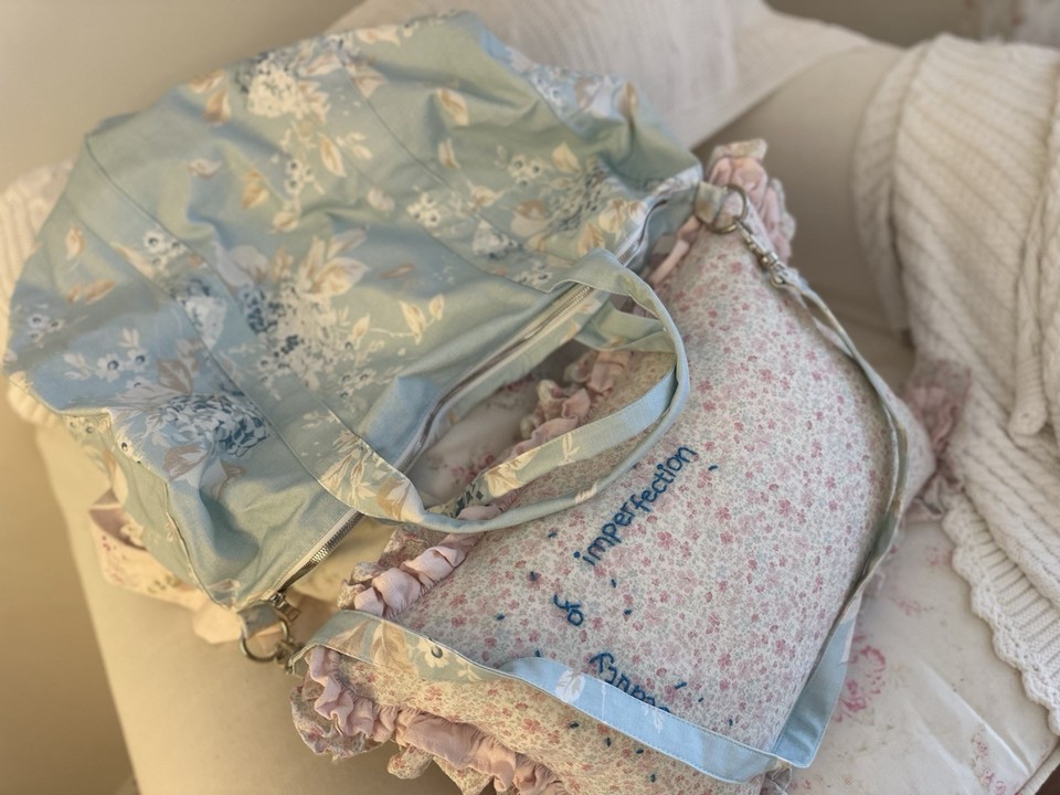 Rachel Ashwell Shabby Chic Couture Blue Belle Hydrangea Weekender Bag ...