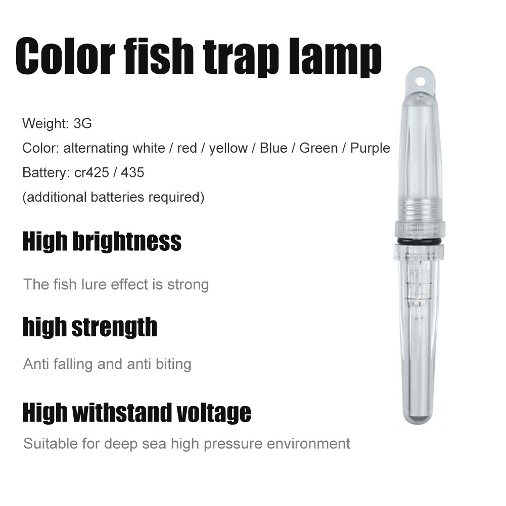 Fishing Light Underwater Fish Attracting Indicator Lure LED Fishing ...