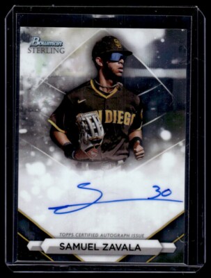 2023 Bowman Sterling Prospect Autographs Samuel Zavala Auto San Diego ...