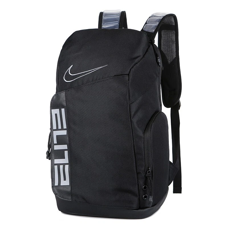 Nike Elite Pro Basketball Backpack Sports Gym 'Black White Metallic ...