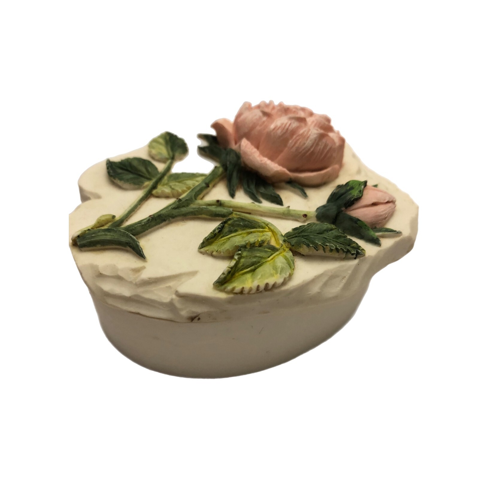 VTG Granny Core Raised Rose Trinket Box 3" x 3.5" x 1" | eBay