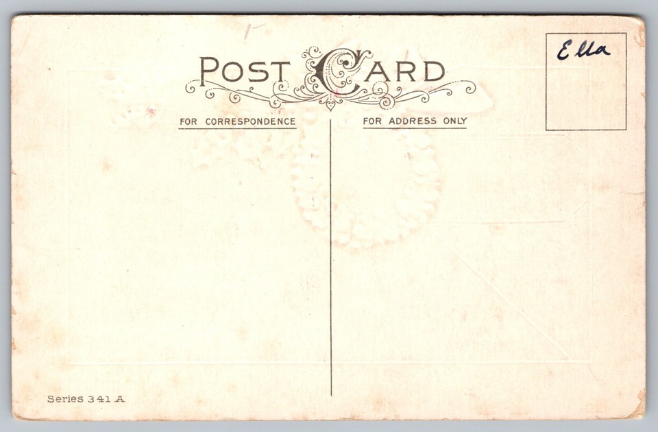Postcard: New Year, Embossed, Gilt, Poem, Series 341 A, Divided Back, Unposted | eBay