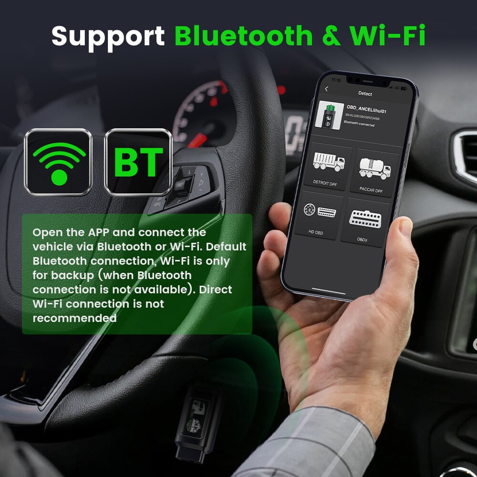Bluetooth Heavy Duty Truck Diagnostic Scanner Idle Speed Limit ...