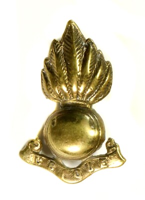 "Royal Artillery" Flaming Bomb military badge, UBIQUE in brass. | eBay