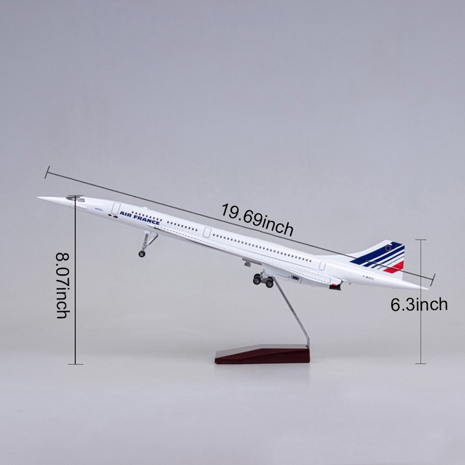 1:125 Concorde Model Air France Concorde Passenger Aircraft Model 19.7 ...