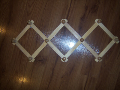 Light Weight Wooden Wall Rack Expandable Hat Cap Ornaments Organizer 10 ...