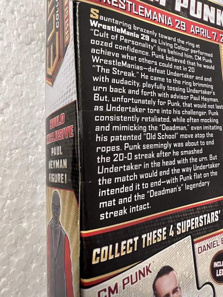 WWE 2013 Elite Collection Best Of Pay Per View CM Punk BAF Paul Heyman ...