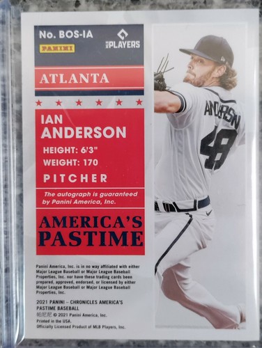 2021 Chronicles America's Past Time Boys of Summer Ian Anderson ...