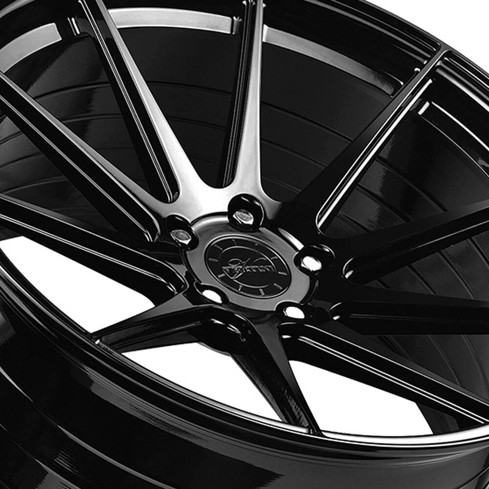 19" VERTINI RF1.3 GLOSS BLACK FORGED CONCAVE WHEELS RIMS FITS HONDA ...