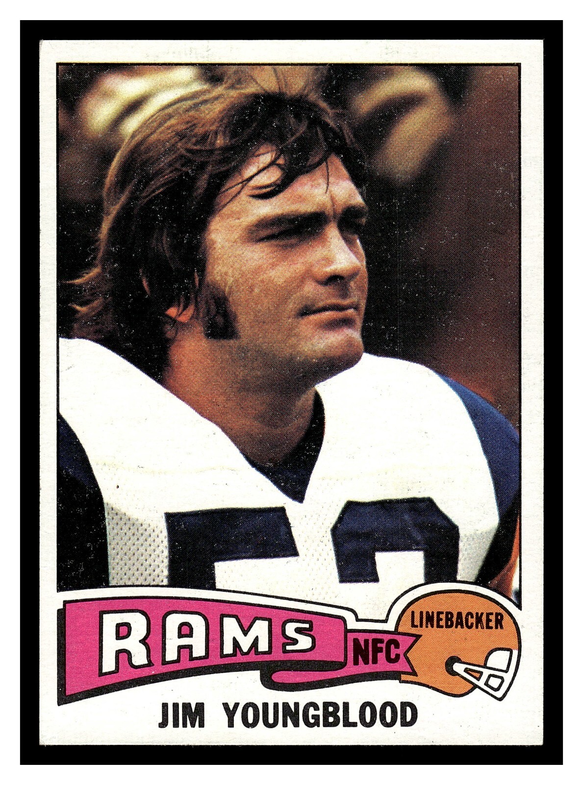 1975 TOPPS FOOTBALL JIM YOUNGBLOOD #176 ROOKIE CARD LOS ANGELES RAMS ...