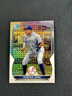 2023 Bowman Mega Box RODERICK ARIAS Mojo Chrome #BCP-135 New York ...