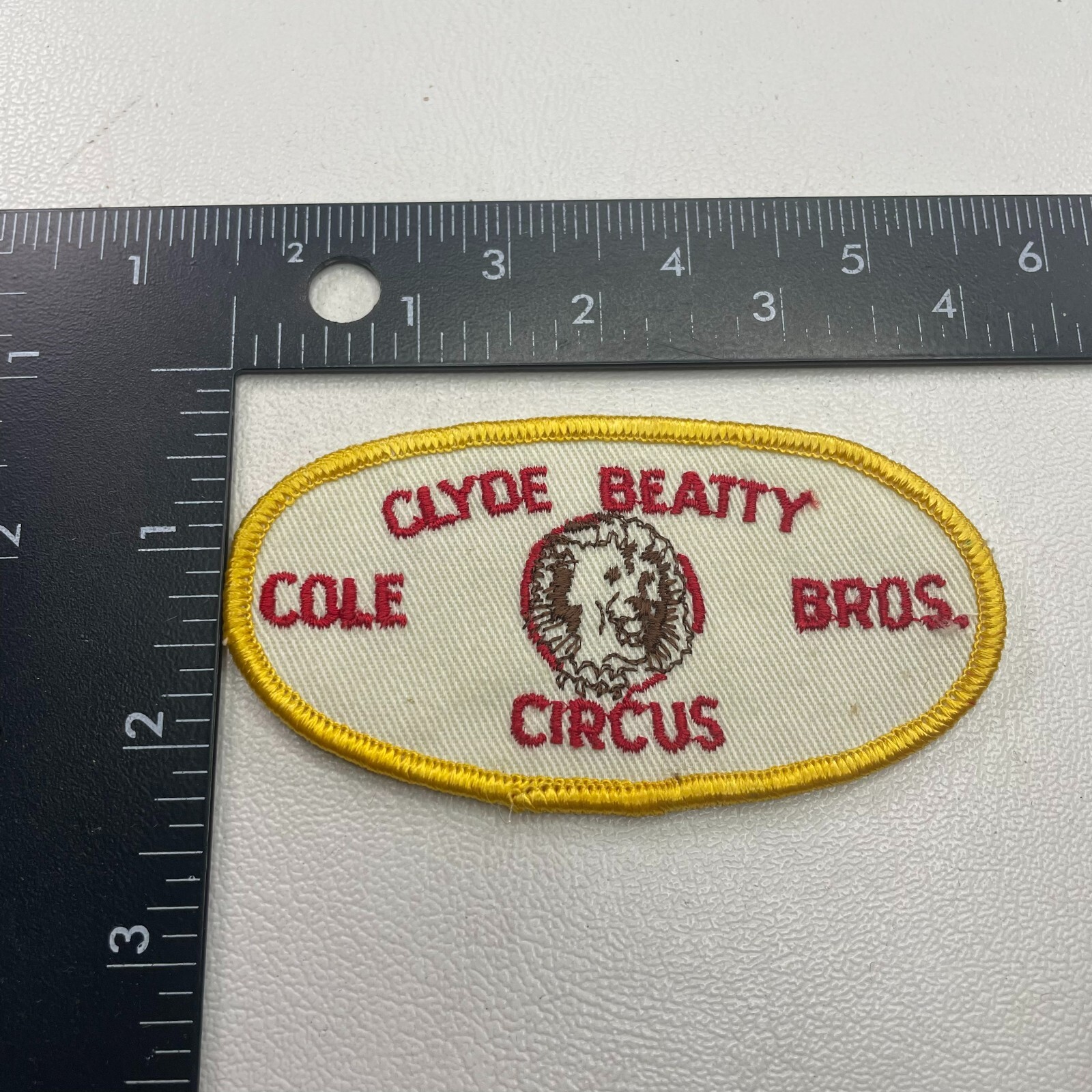 Vintage c 1980s Oval Circus Patch CLYDE BEATTY COLE BROS. CIRCUS O39C ...