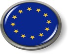 Flag of Europe-European Union- Domed Emblem Badge Car Sticker Chrome ...