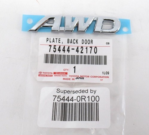 2019-2021 Genuine Toyota RAV4 AWD Rear Nameplate Emblem | 754440R100 ...