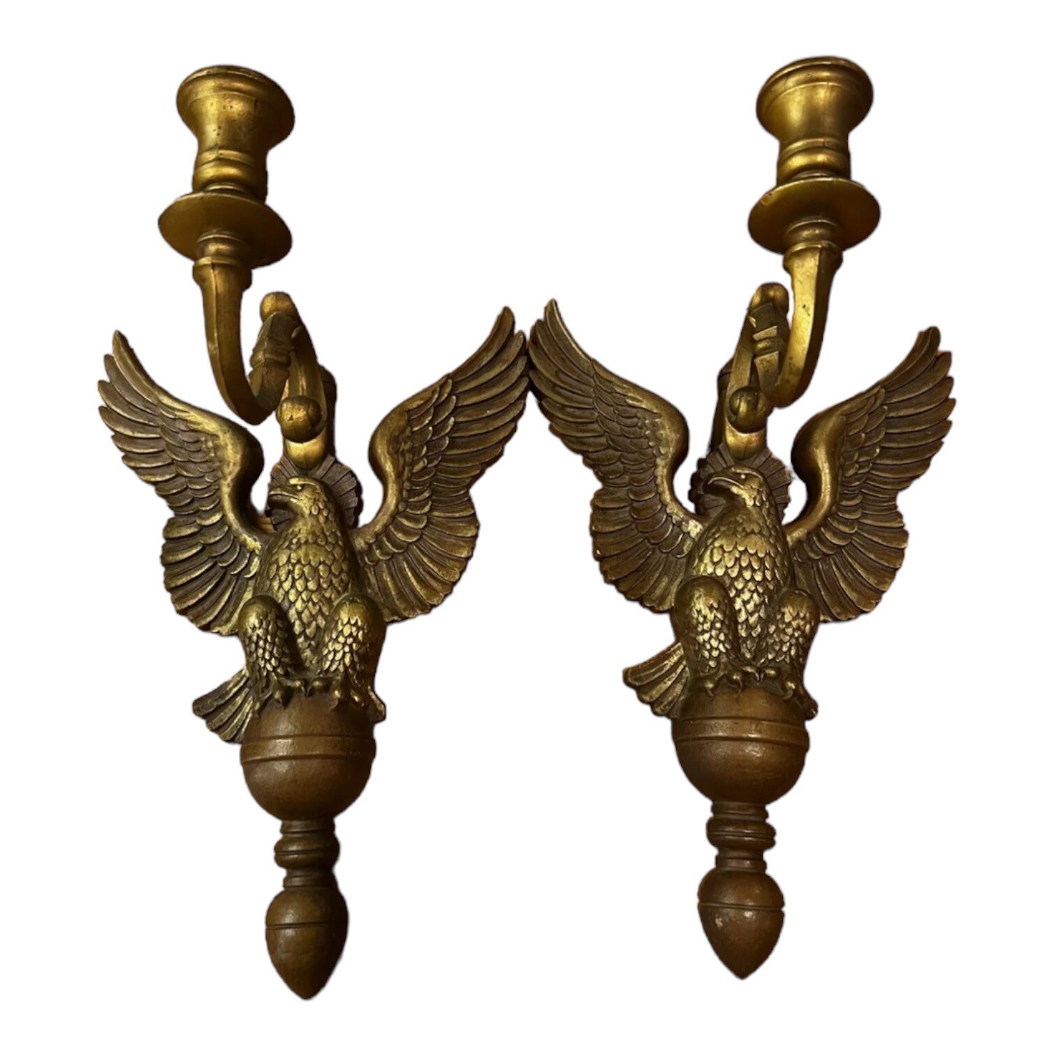 Vintage Pair Of American Brilliant Style Art Deco Bald Eagle ...