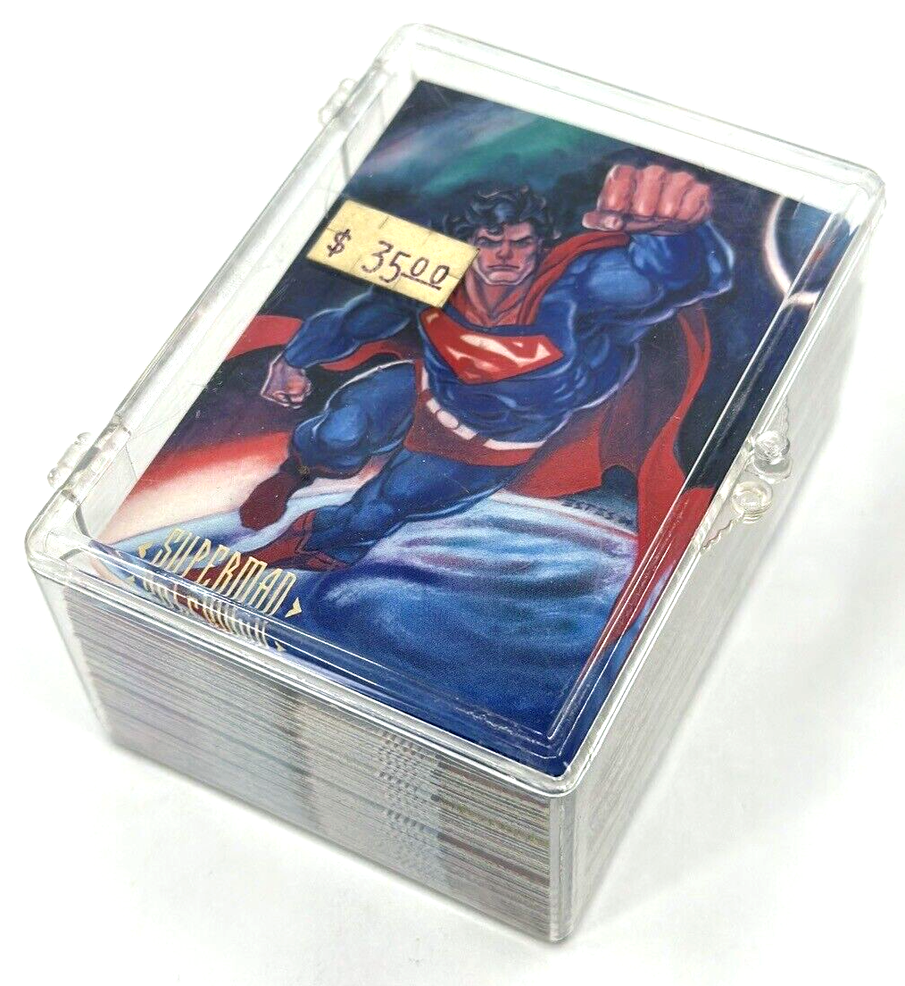 1994 SUPERMAN DC MASTER SERIES SKYBOX COMPLETE BASE SET OF 90 TRADING ...
