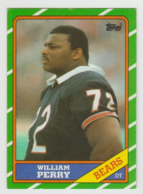 WILLIAM PERRY Bears 1986 Topps Rookie Card #20 Set Break SEE SCANS The ...
