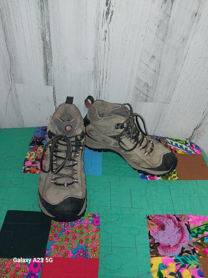 Merrell Radius Mid Waterproof Stone Hiking Trail Shoes Boot Women's 8M ...