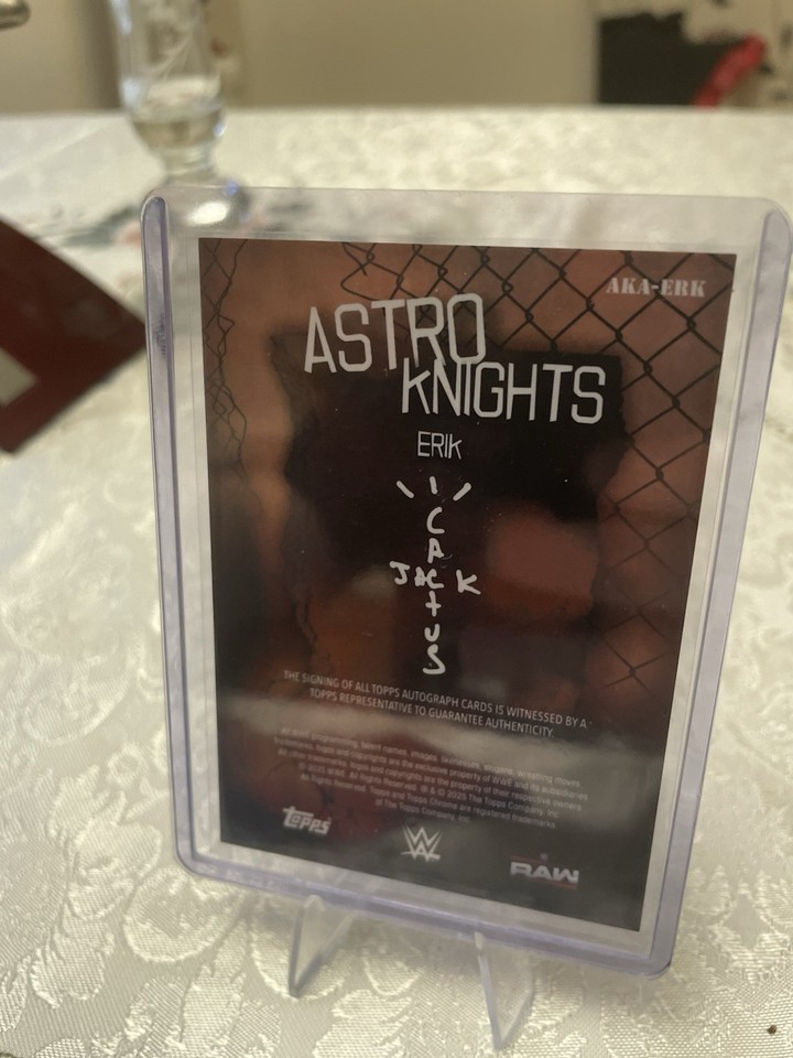 WWE Topps Cactus Jack 2025 Astro Knights Erik Autograph | eBay