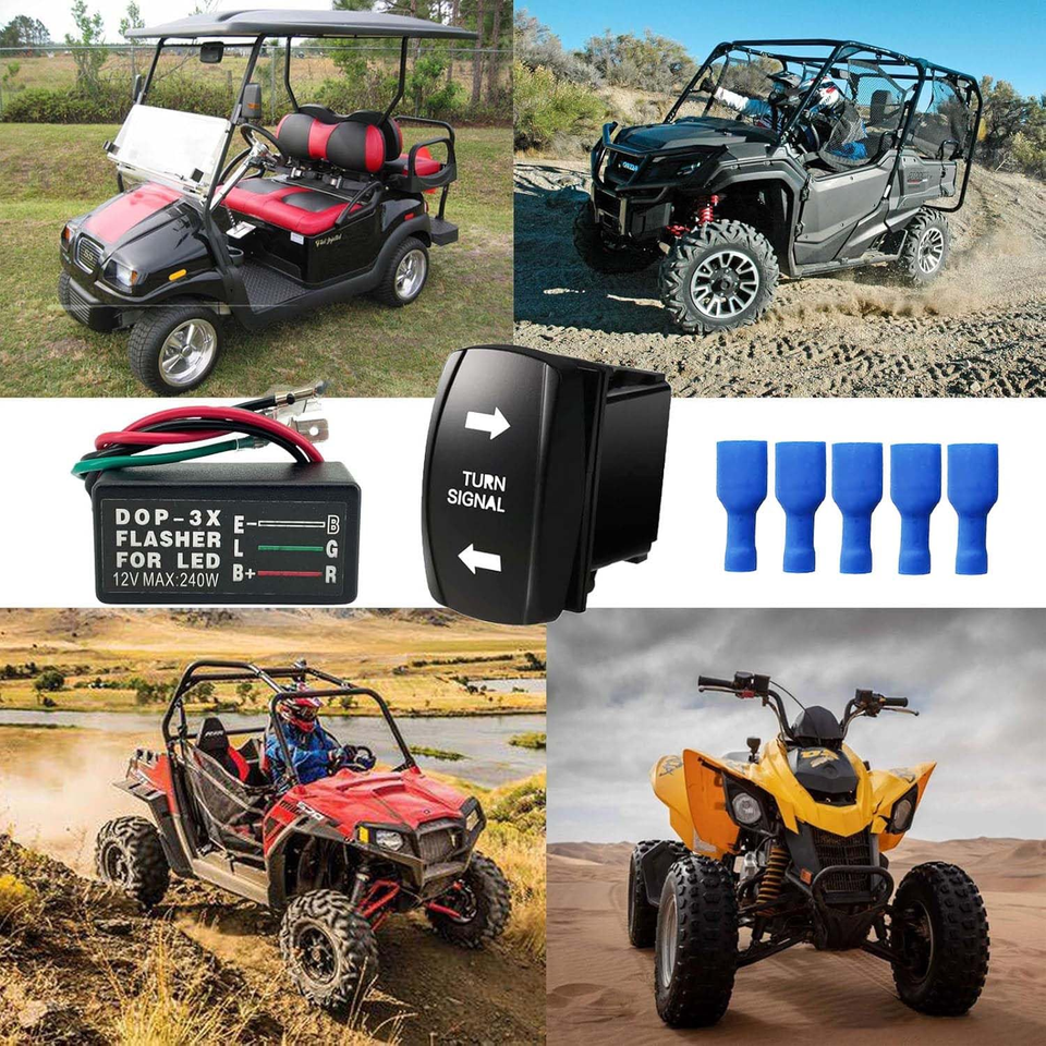 Kit Relè Indicatori Di Direzione Con Interruttori a Bilanciere ON/OFF a ...