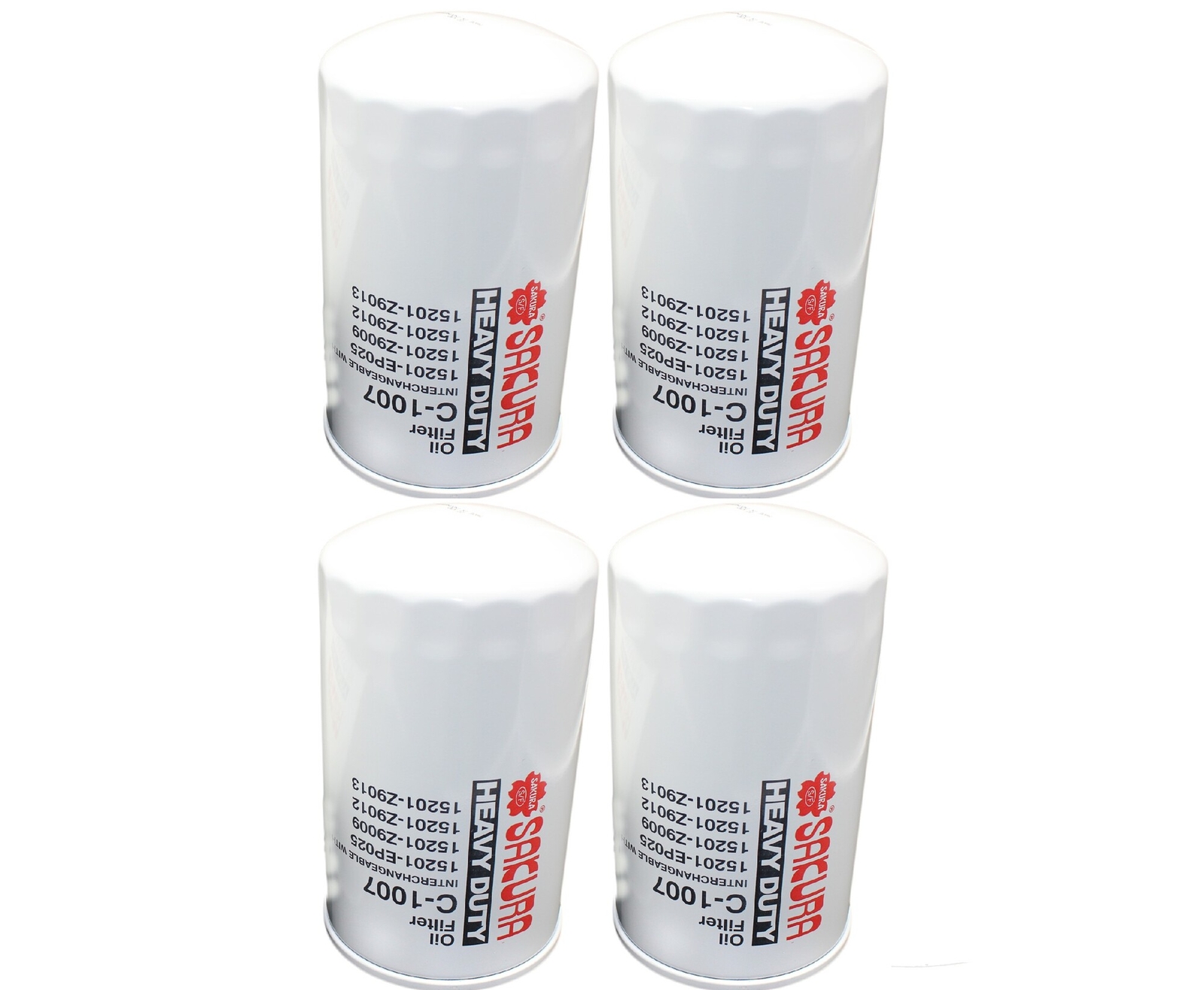4 x C1007 Sakura Oil Filter Fits Mitsubishi + Nissan Xref: Z371 ...