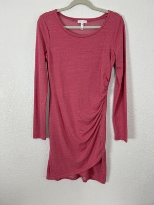 Leith Ruched Body-con Long Sleeve Dress, Women's M | eBay