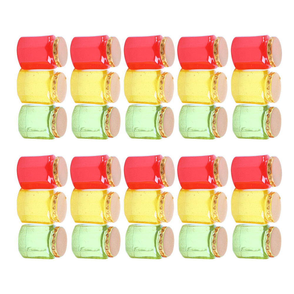 30 Pcs Doll House Decoration Miniature Fruit Jars Candy Toys Jam Home ...