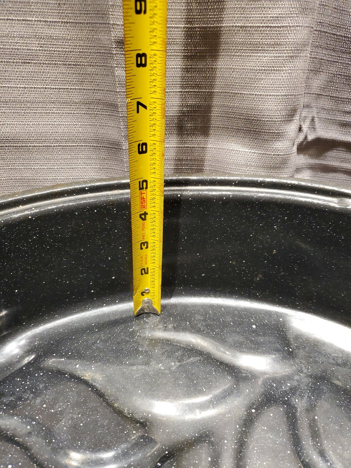 Vintage Large Turkey Roasting Pan Speckled Black Enamel Oval Roaster ...