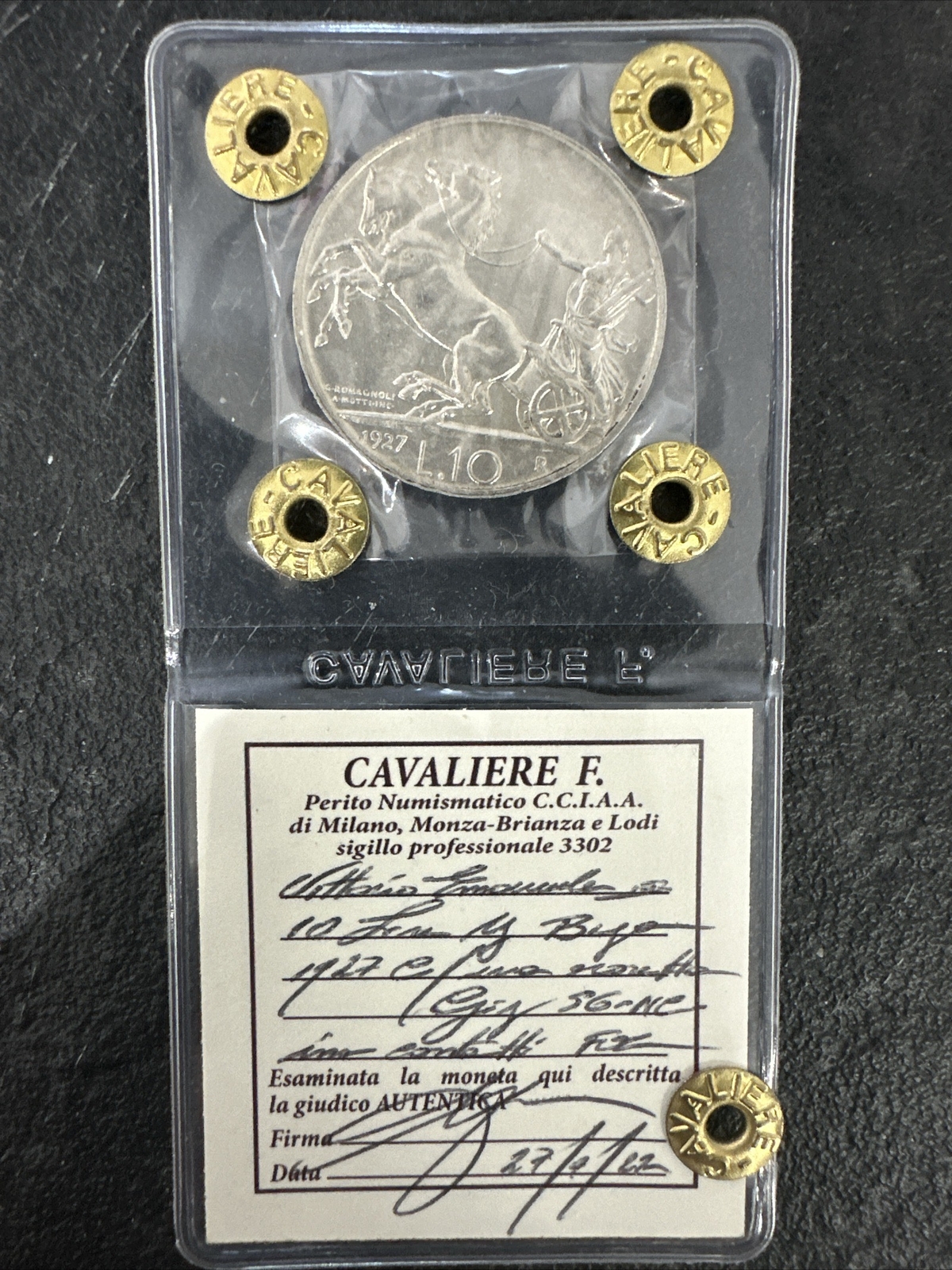 10 Lire 1927 “biga” 1 Rosetta - Vittorio Emanuele III - Perizia FDC | eBay