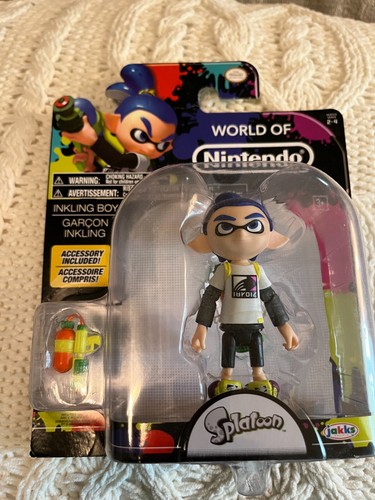 World of Nintendo Series SPLATOON INKLING BOY FIGURE - ORANGE BLASTER 2 ...