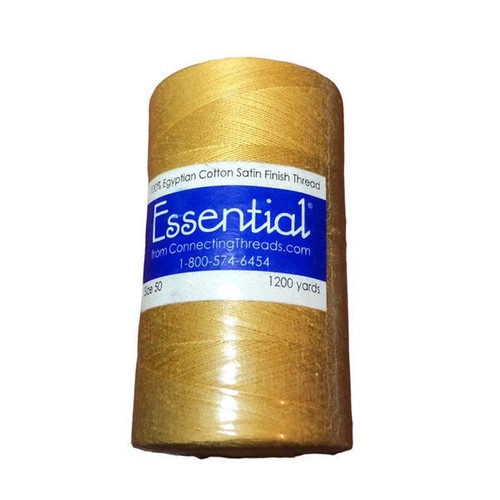 Essential Thread 100% Egyptian Cotton Satin Finish 1200 Yds Honey 20888 ...