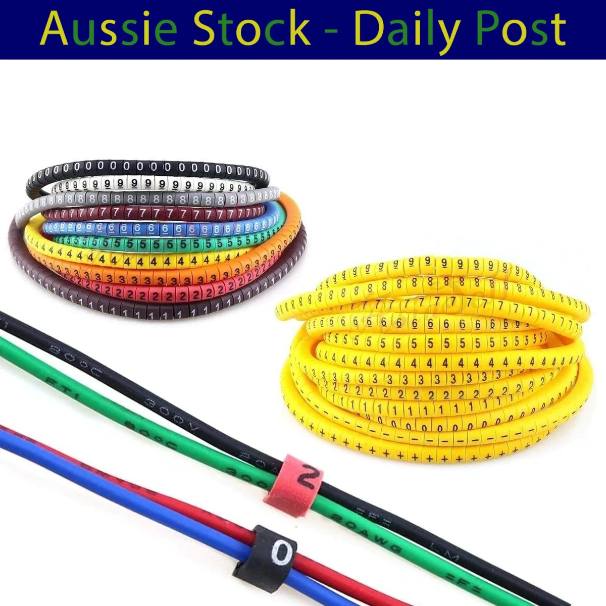 500/600pcs 50ea Cable Labels Tags Markers Letters Numbers Indicators 1 ...