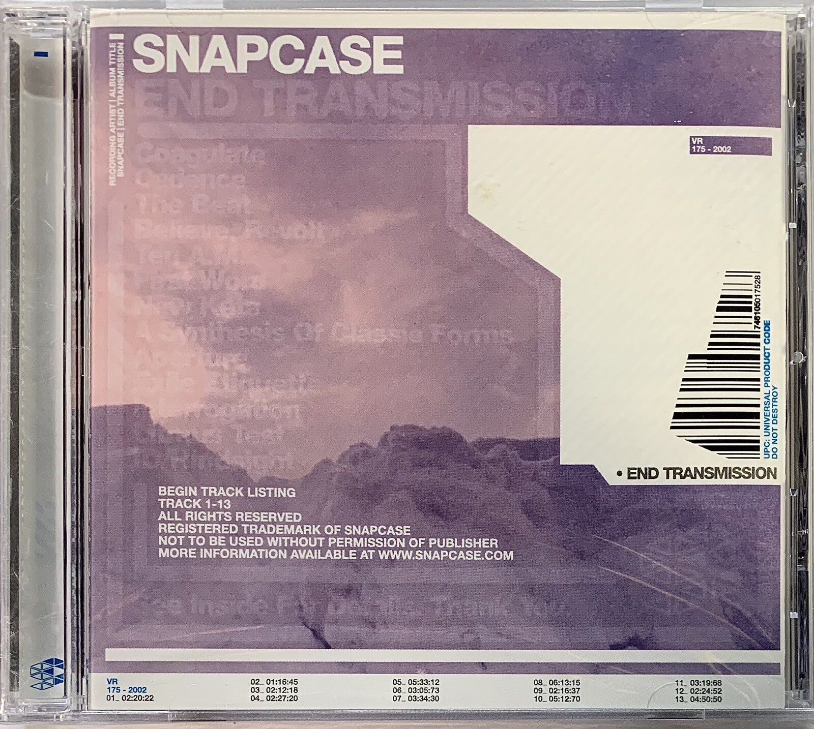 End Transmission by Snapcase (CD, 2002) for sale online | eBay