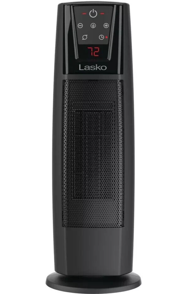 Lasko Ceramic Tower Heater with Remote Portable Oscillating Indoor ...