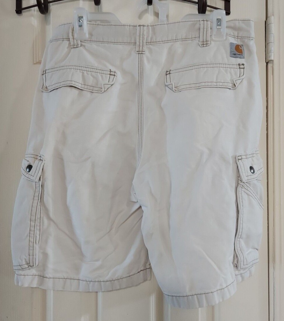 Mens Carhartt Relaxed Fit Stone Cargo Shorts sz 34 - Gem