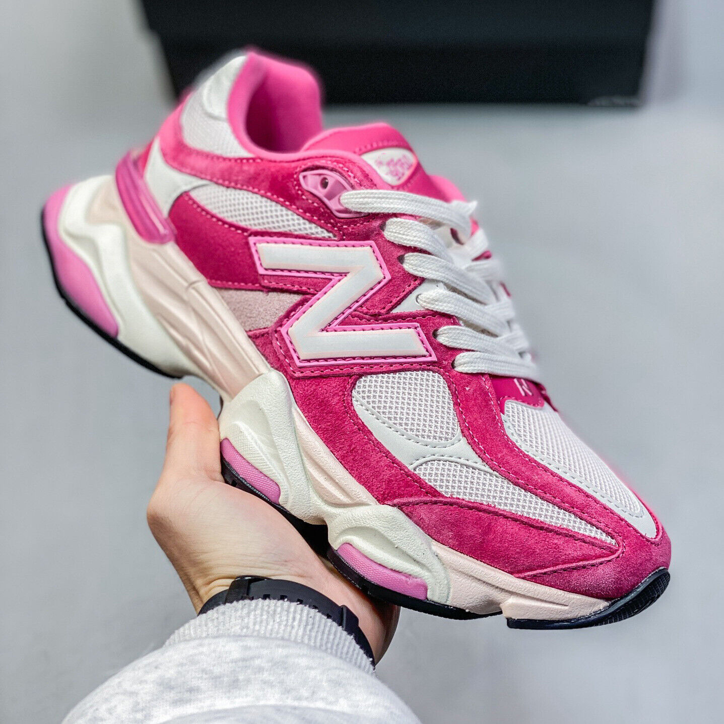 NB 9060 Pink Sports men's and women's low cut casual shoes | eBay