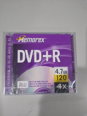 Memorex DVD+R 4X 4.7 GB 120 Min Video RW Print Label Write NEW | eBay