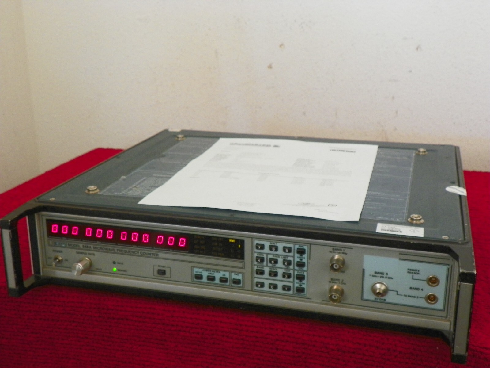 EIP 548A microwave frequency counter 10hz-26.5Ghz w/opt 05,06,08 NIST ...
