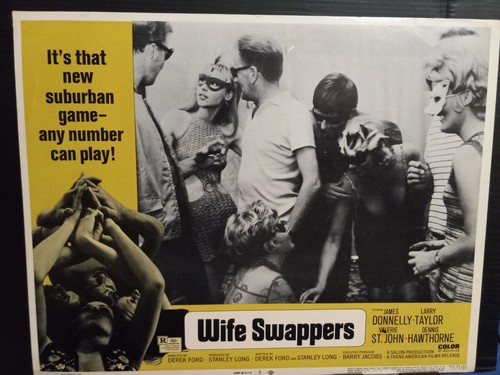 Lobby Card 1970 WIFE SWAPPERS masked orgy for suburban Brits swinging ...