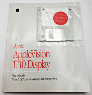Genuine Apple AppleVision 1710 Display Floppy Disk & User Guide *Floppy ...