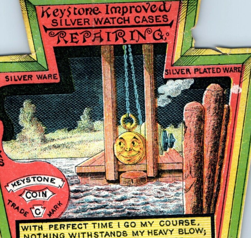 1880s Die-Cut Chas. B. Hibbard Pulaski, NY Keystone Coin Silver Watches ...