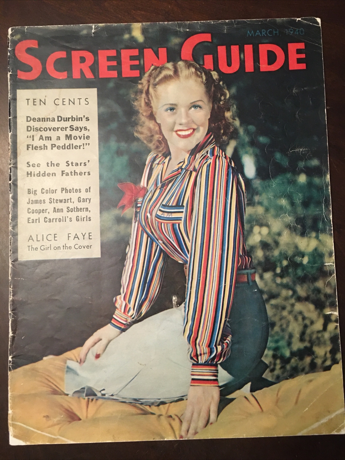 Vintage Screen Guide Magazine March 1940 Hollywood Alice Faye | eBay