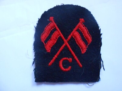 ROYAL NAVY signaller c cloth trade patch red on black | eBay UK