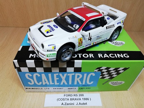 Scalextric Ford RS 200 Costa Brava 1986 A.Zanini J.Autet ALTAYA ...
