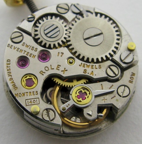 Rolex 1401 watch movement 17 jewels ticking for parts | eBay